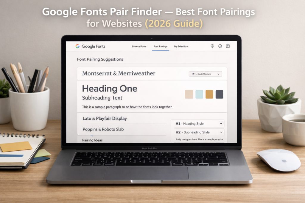 Google Fonts Pair Finder Tool | Best Font Pairings 2026